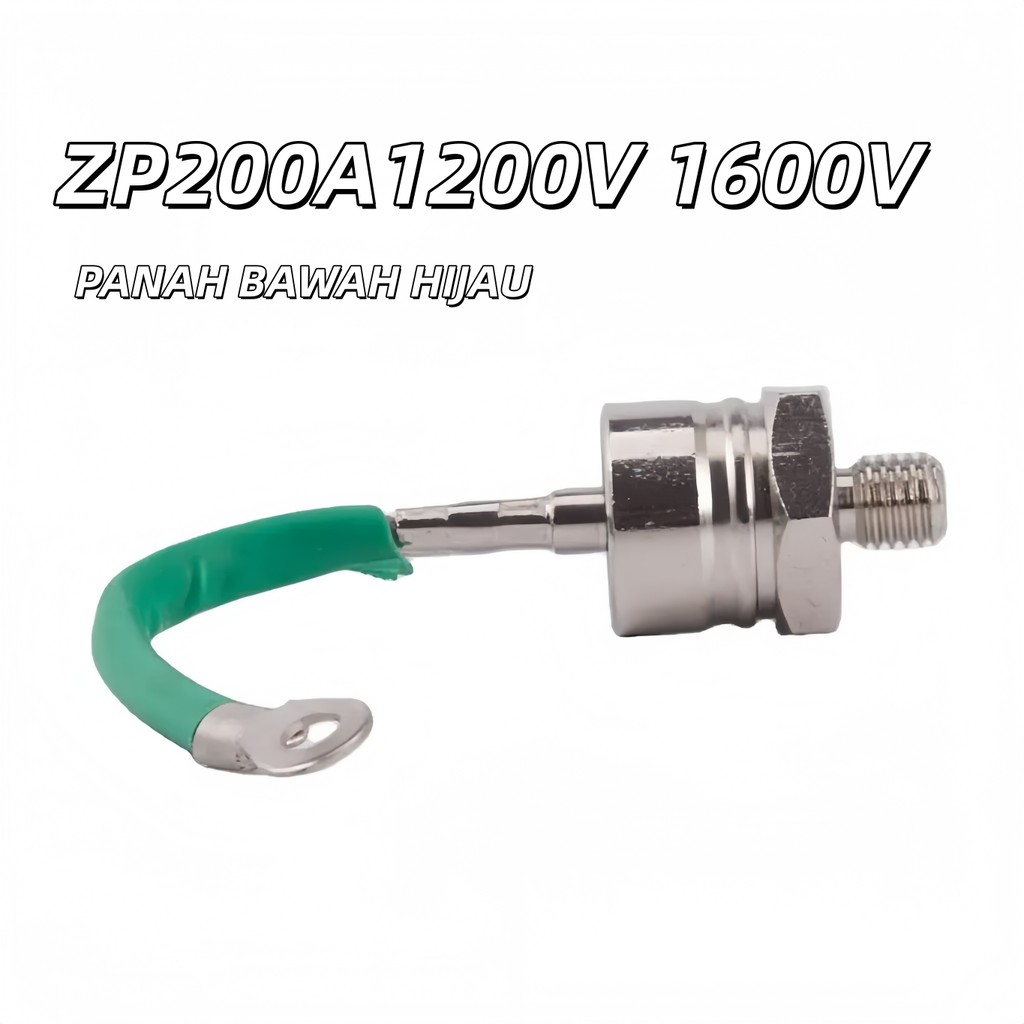 HIJAU STUD DIODE ZP 200A ZP200A 1200V 1600V สีเขียว BOTTOM ARROW ...