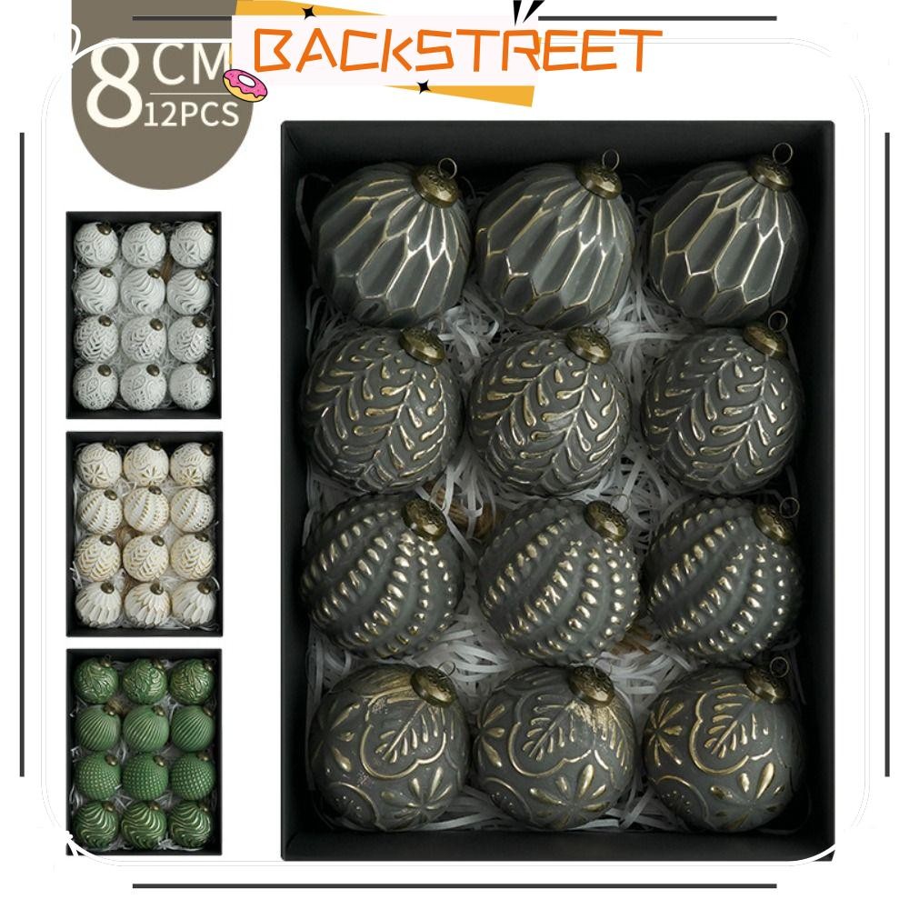 BACKSTAGE 12PCS Christmas Ball Set, Suspensable Multicolor Christmas ...