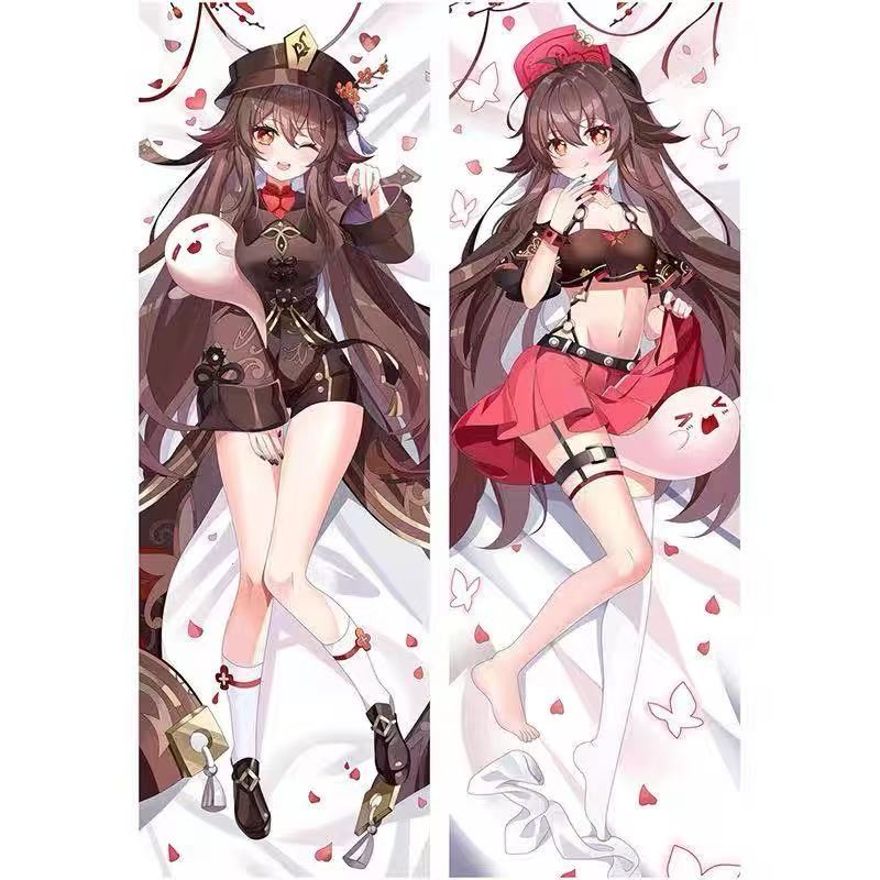 Genshin Impact Hu Tao อะนิเมะคอสเพลย์หมอนพันธุ์ dakimakura ของขวัญสำหรับโอตาคุ ขนาด 50x150 ซม. ...