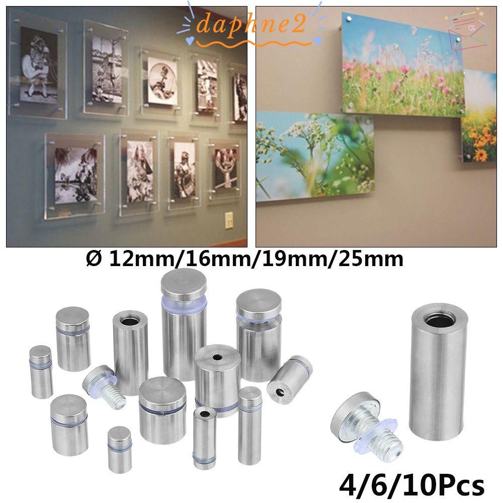 DAPHNES 4/6/10 ชิ้น Billboard สกรูยึด Spacer ผู้ถืออะคริลิคตกแต่ง Rack ...