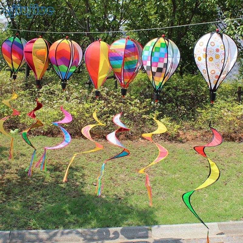 Cc Hot Air บอลลูน Wind Spinner สีสันเลื่อมลายแขวน Wind Spinners เกลียว ...
