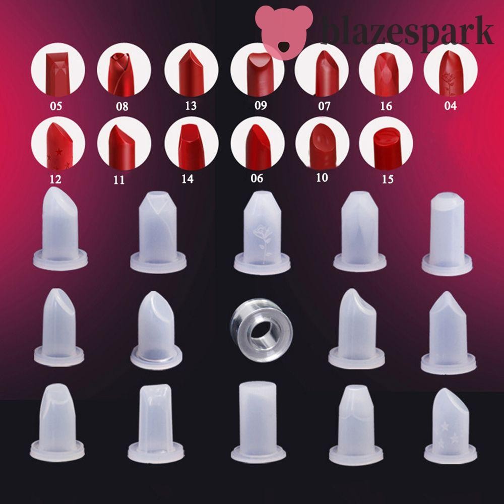 BLAZESPARK ลิปสติก Mould เครื่องมือแต่งหน้าผู้ถือแหวนขาตั้งซิลิโคน DIY หัตถกรรม Lip Balm Mold ...