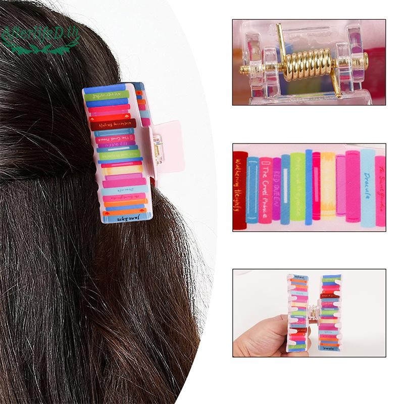 AF กิ๊บติดผมลายพิมพ์สวยงาม แบบ Bright Ins Claw ขนาดยักษ์ อุปกรณ์เสริมผม ...