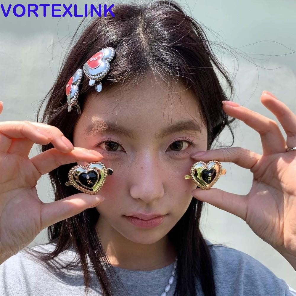 VORTEXLINK Tagi Cream Bulging Love Hairpin, Y2K กิ๊บติดผมหัวใจประณีต ...