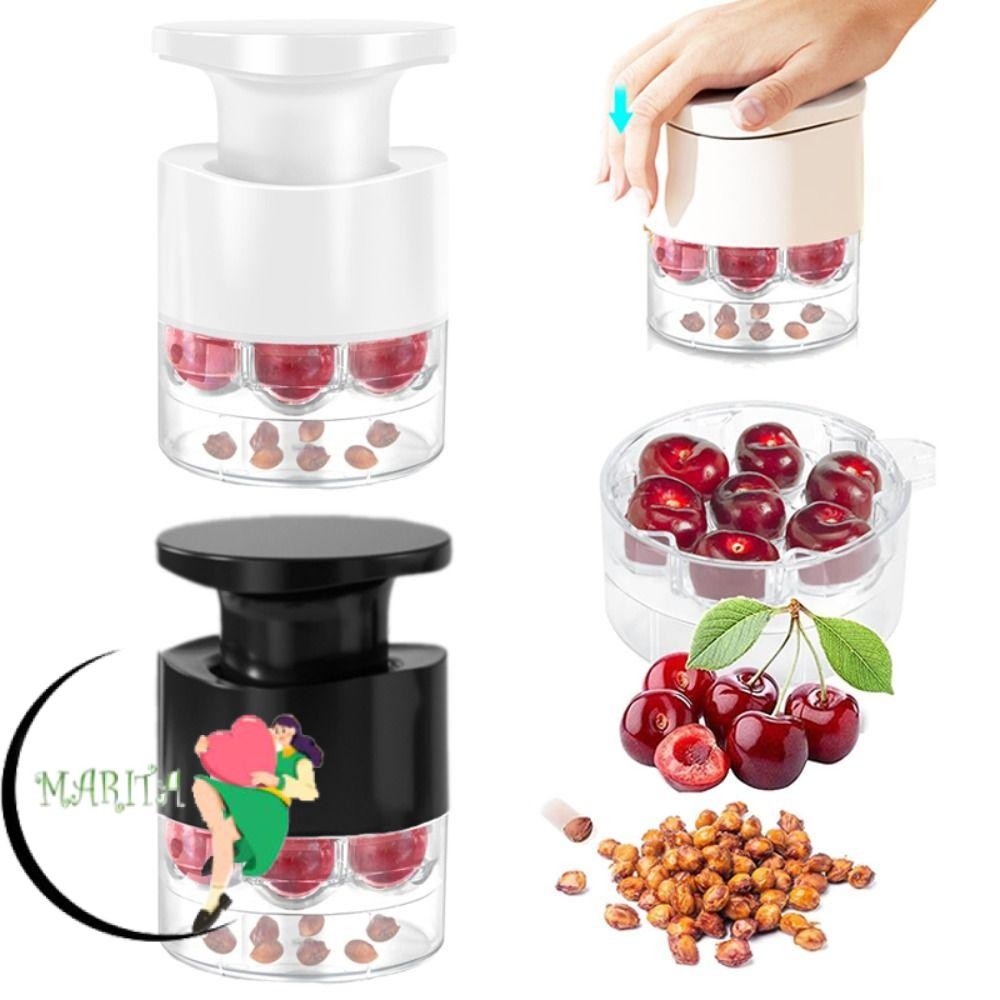 MARITA Cherry Pitter, พลาสติกโปร่งใสพุทรา Pitter, คุณภาพสูง Push-type 7 ...
