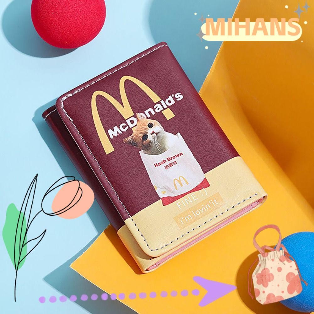 เงินฝาง MIH แบบสามพับ ทำจากหนัง PU มีสายคล้องกุญแจและทนทาน | Shopee Thailand