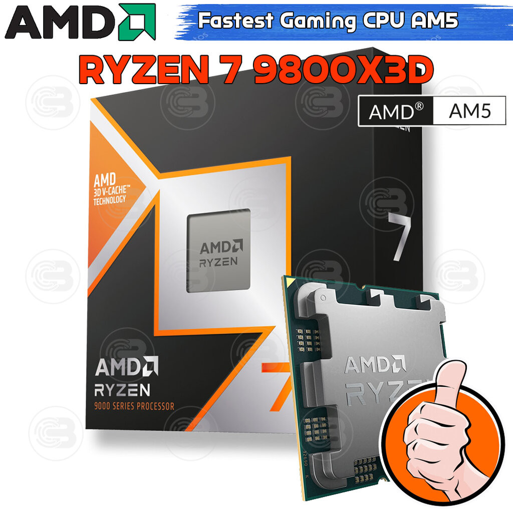 [CoolBlasterThai] CPU AMD RYZEN 7 9800X3D 8 CORE/16 THREAD (SOCKET AM5 ...