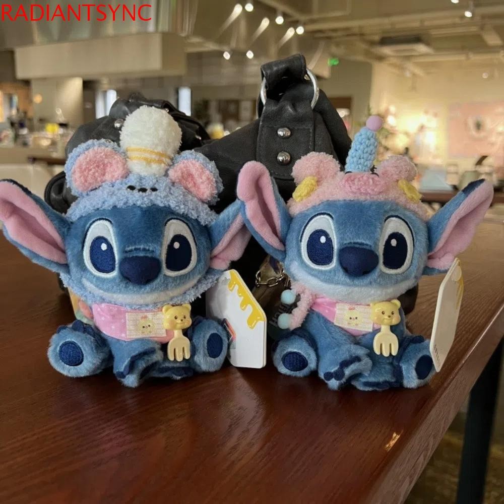 RADIANTSYNC Stitch พวงกุญแจ,คอลเลกชันผลไม้ Bowknot Stitch จี้ตุ๊กตา,นุ่มน่ารักตุ๊กตาปุยชุดคาวบอย ...