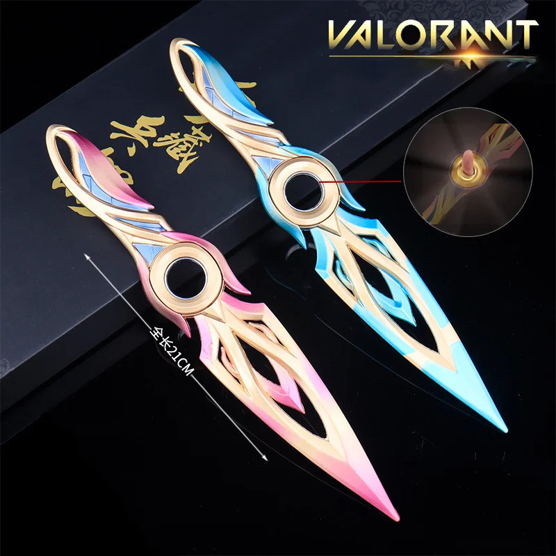 21cm Valorant Mystbloom Kunai Rotatable Champion Kunai Metal Model Game ...