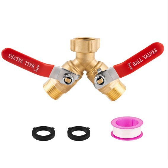 American Standard Garden Hose Dual-Pass Valve ทองเหลือง Y Valve 3/4 ...
