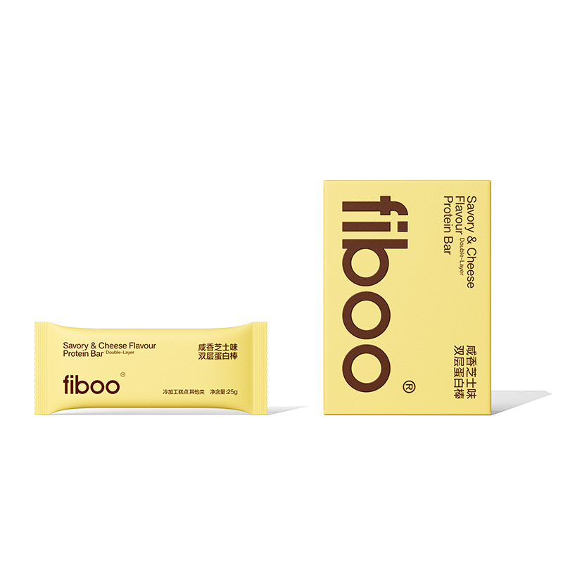 FIBOO Double-Layer Protein Bar (รสเกลือชีส) (25g * 5 แท่ง) | Shopee ...
