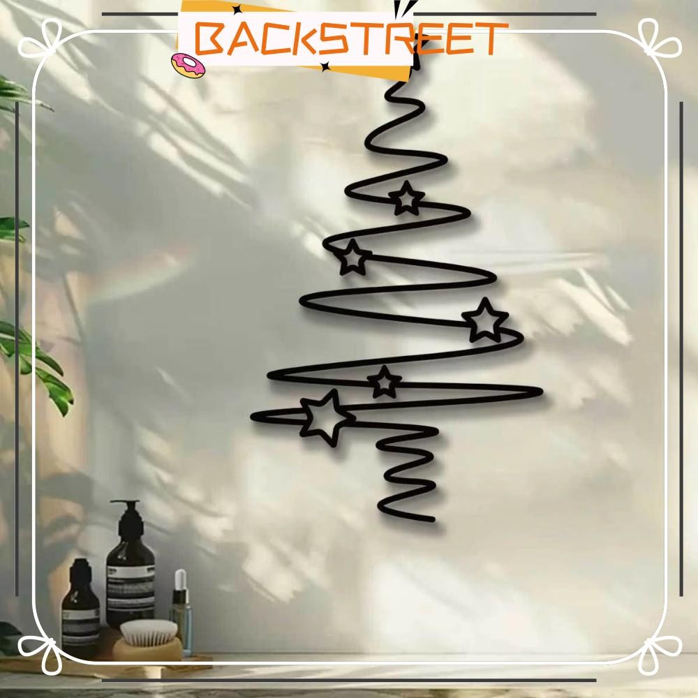 BACKSTAGE Christmas Tree Wall Art,แขวนRust-Resistant DIY ตกแต่งกลางแจ้ง ...