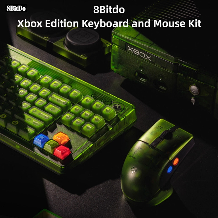 8Bitdo Retro R8 เมาส์คีย์บอร์ดแบบกลไก Xbox รุ่นสีเขียวโปร่งใสคีย์บอร์ด ...