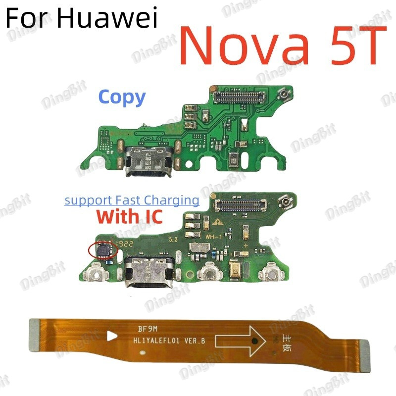 สําหรับ Huawei Nova 5T USB Charger Connector Dock ชาร์จพอร์ตแจ็คบอร์ด ...
