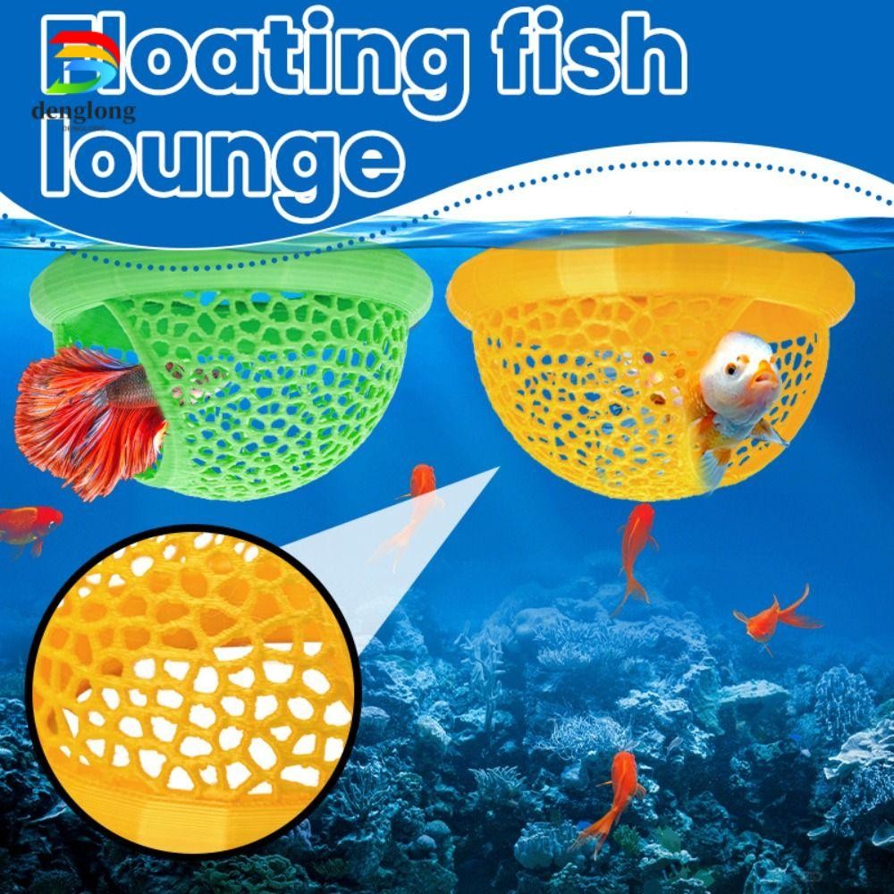 DENGLONG Betta Cave, Aquarium Hammock Safe Resting Plastic Floating ...