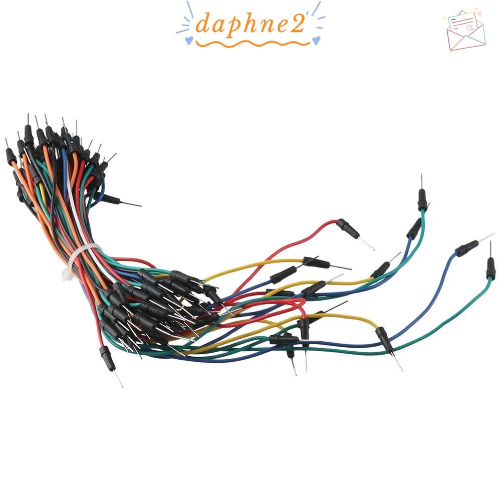 DAPHNES 65PCS หลากสี Arduino สายไฟ, 10/15/20/25 ซม. ยาวชายกับชาย ...