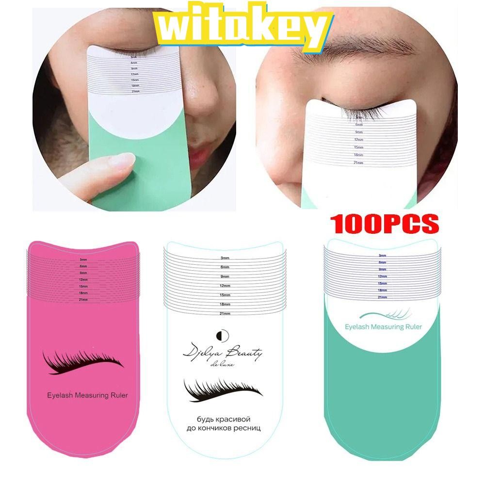 WITAKEY 100 ชิ้นขนตาไม้บรรทัดเครื่องมือความงามองศาไม้บรรทัดดัดผม | Shopee Thailand
