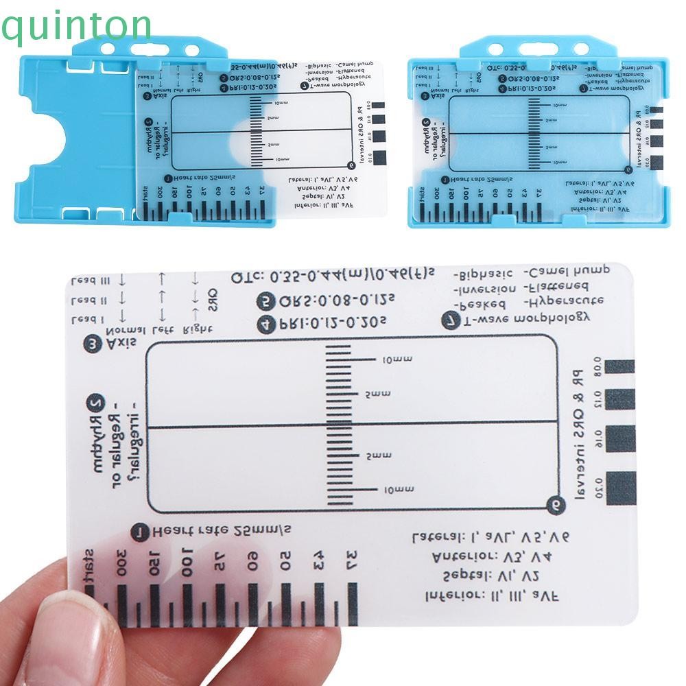 QUINTON ECG 7 Step Ruler Card, Interpretation Portable Pocket Ecg/Ekg ...