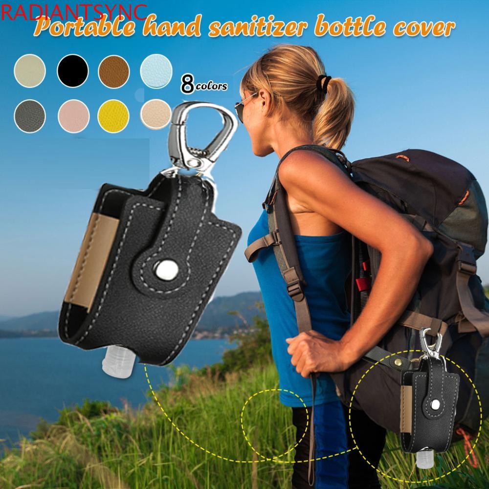 RADIANTSYNC ขวดรีฟิลพวงกุญแจ Carrier หนัง PU สําหรับอุปกรณ์อาบน้ําเหลวขวดเดินทางพร้อมพวงกุญแจขวด ...