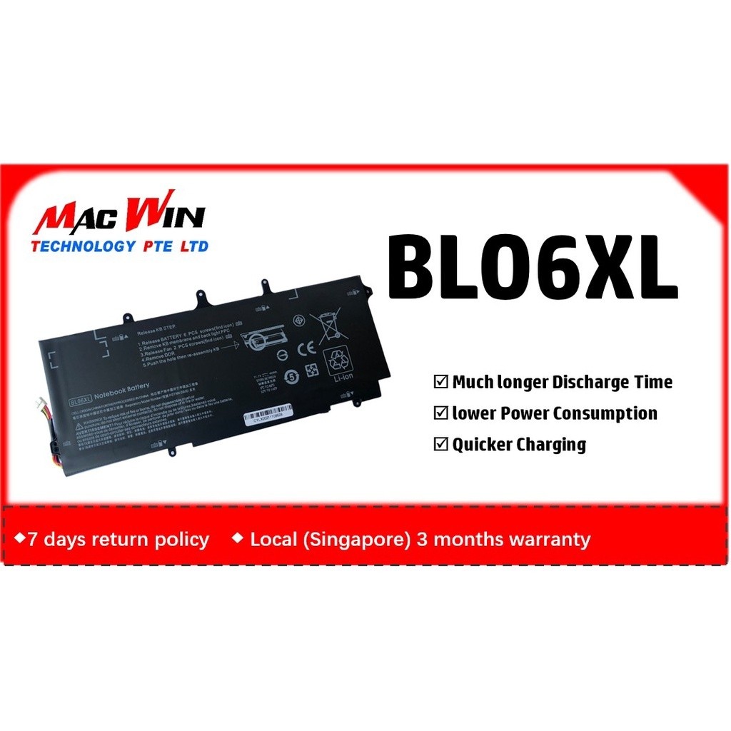 BL06XL BL06 แบตเตอรี่แล็ปท็อปสําหรับ HP EliteBook Folio 1040 G1 G2 ...