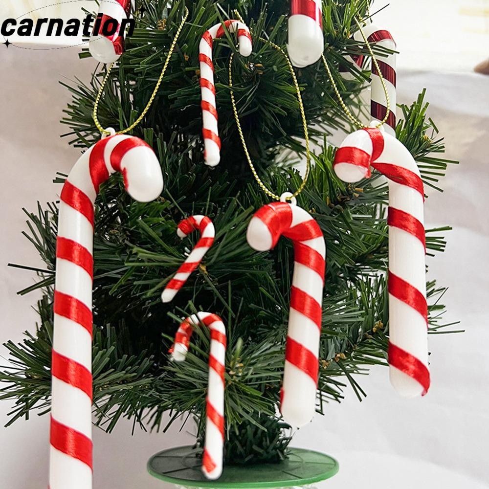CARNATION 50 ชิ้นคริสต์มาส Candy Cane, แขวนเครื่องประดับ DIY Craft Xmas ...
