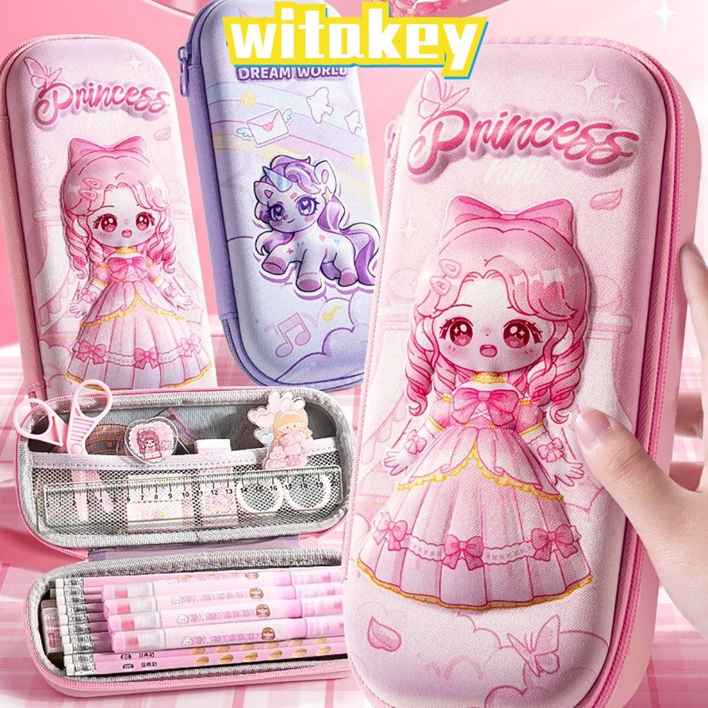 ดินสอ WITAKEY , กล่องปากกา Capybara/Panda/ยูนิคอร์น, กล่องเก็บของกันน้ําความจุขนาดใหญ่มัลติฟังก ...