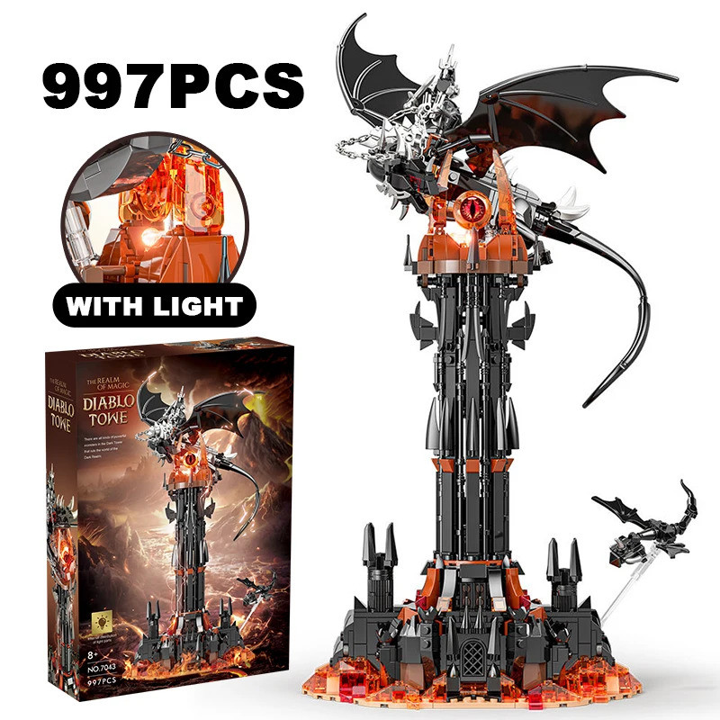 Cretive 997pcs Magic Gastle Lord แหวน Sauron Eye Building Blocks พร้อม ...