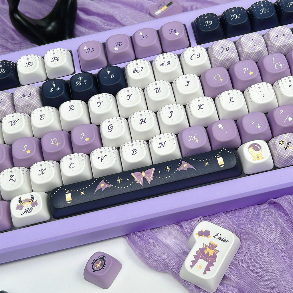 Star Witch Keycaps 130 คีย์ MOA โปรไฟล์ PBT Dye Sublimation Aula F75 ...