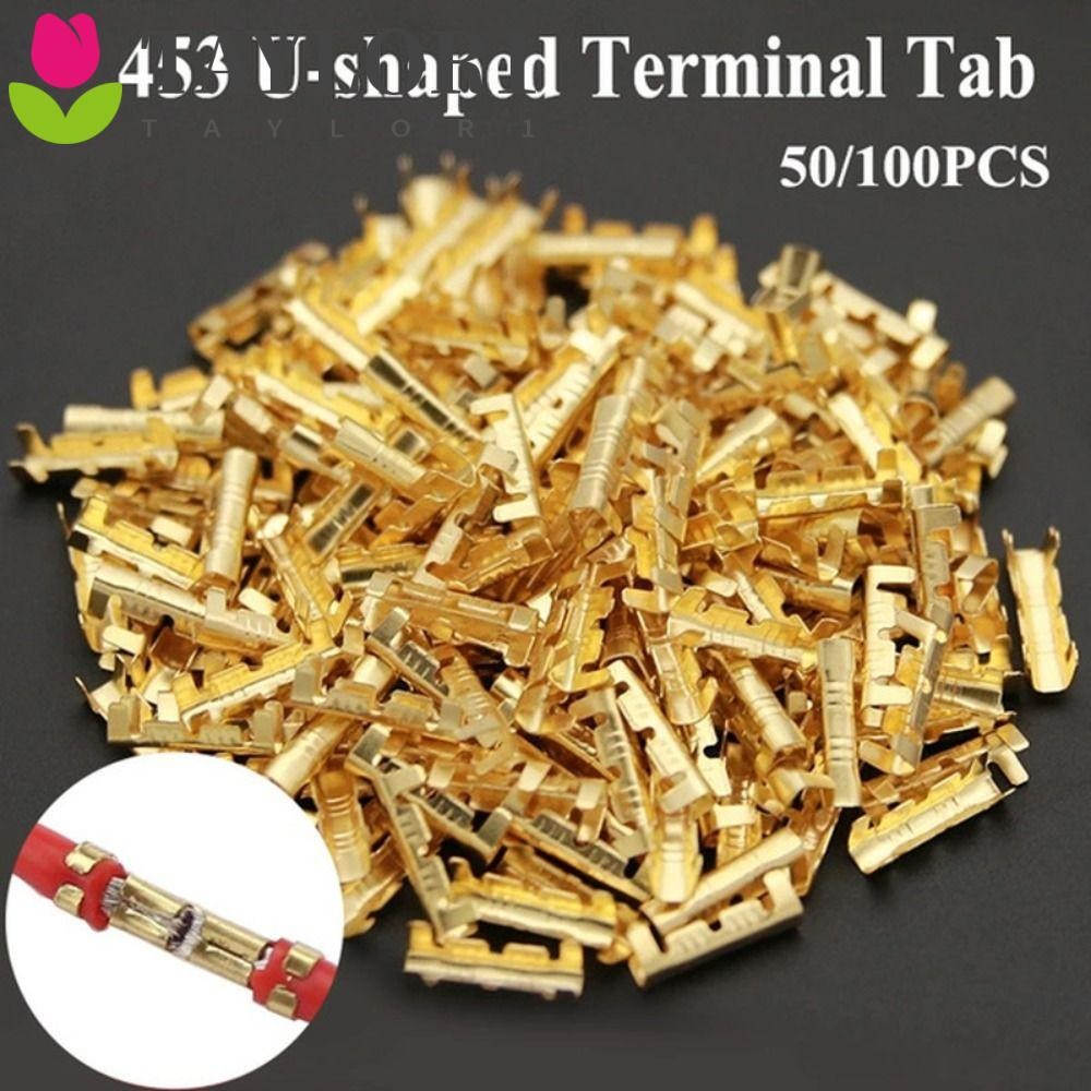 TAYLOR1 453 U-Shaped Terminal U-Type 50/100/200pcs Cable Lugs Cold ...
