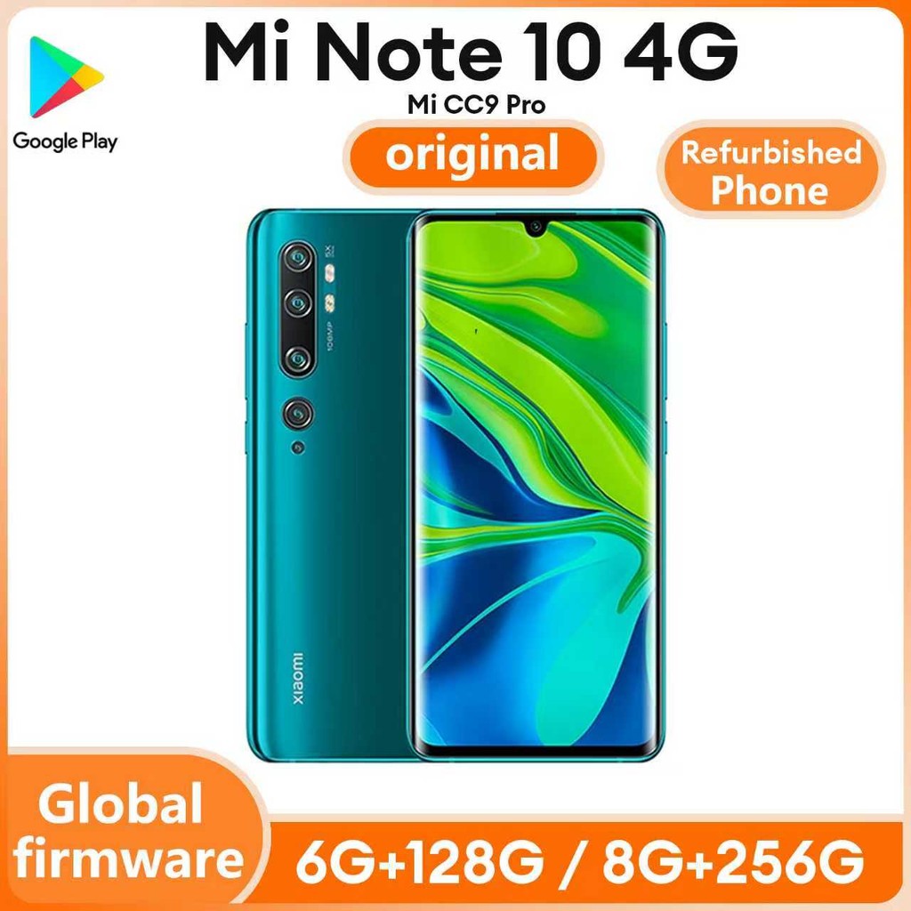 โทรศัพท์ตกแต่งใหม่ Xiaomi Mi Note 10 4G โทรศัพท์มือถือ CC9 Pro สมาร์ทโฟน POCO X3 GT, 50x ซูม 100 ...