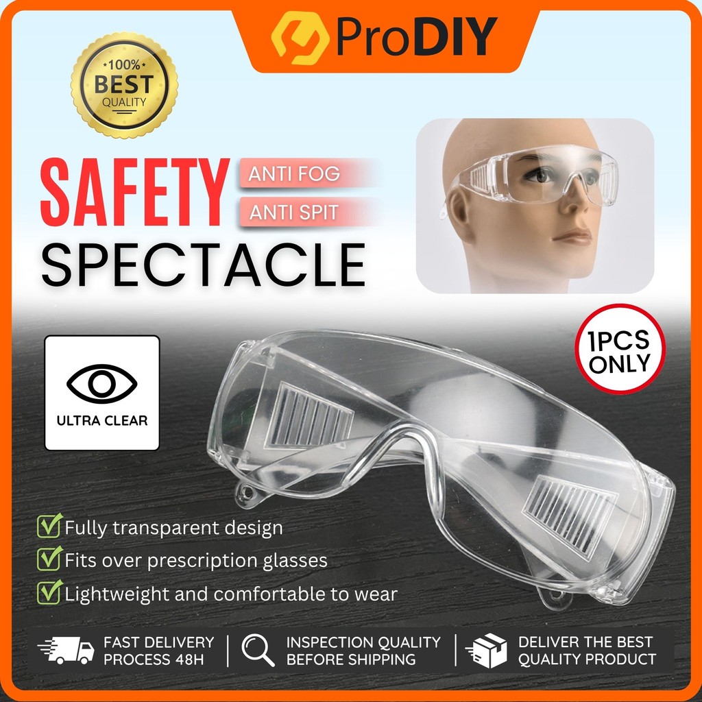 1PCS ความปลอดภัยแว่นตา Clear Eye ความปลอดภัยแว่นตา Goggle Eye ...
