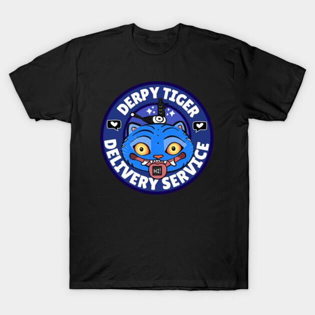 เสื้อยืด Vintage Derpy blue cat deliver your message cute T-Shirt แท้ Cotton 100% สไตล์ | Shopee ...