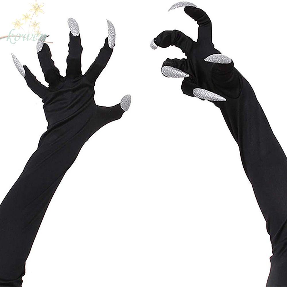 KOWEN ถุงมือ Party Ghost Claw สีดำเงิน สำหรับคอสเพลย์และงานปาร์ตี้ ...