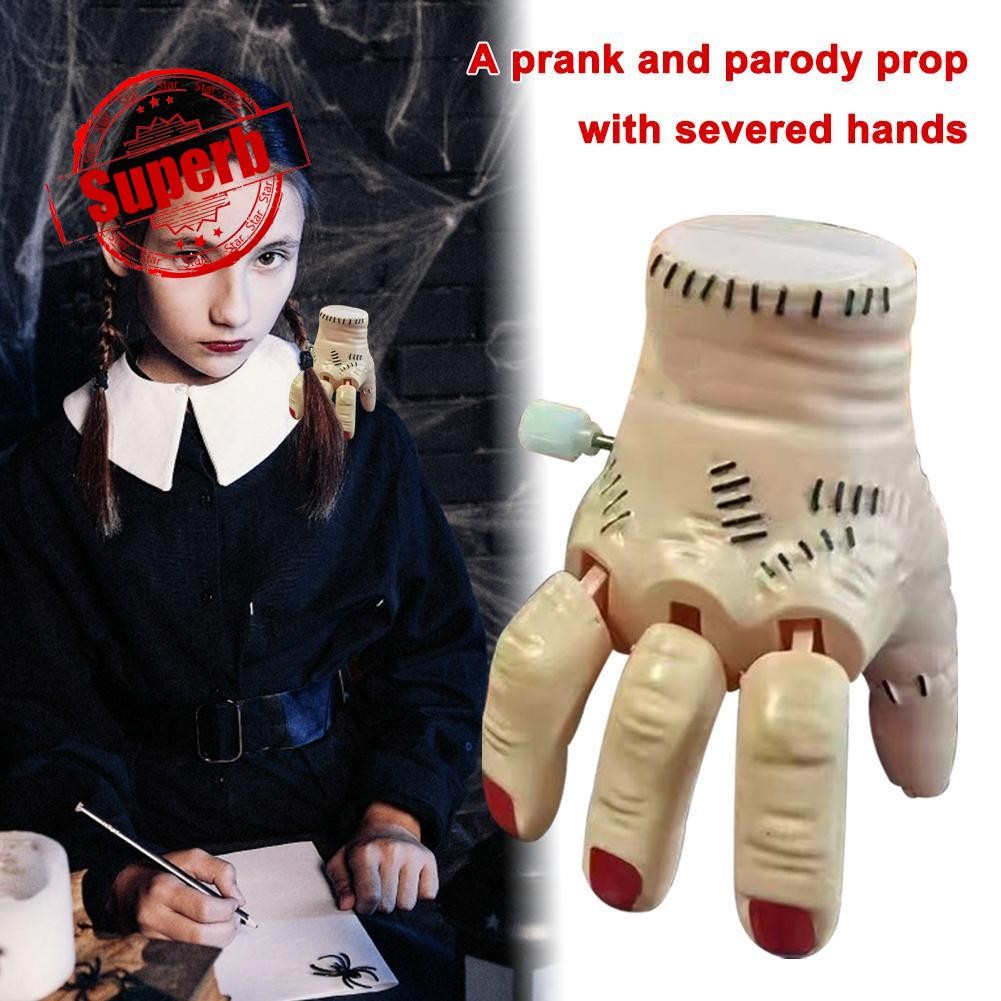 เล่นตลกและล้อเลียน Prop มือสุด ๆ ฮาโลวีนสยองขวัญ Wednesday Thing มือคอ ...