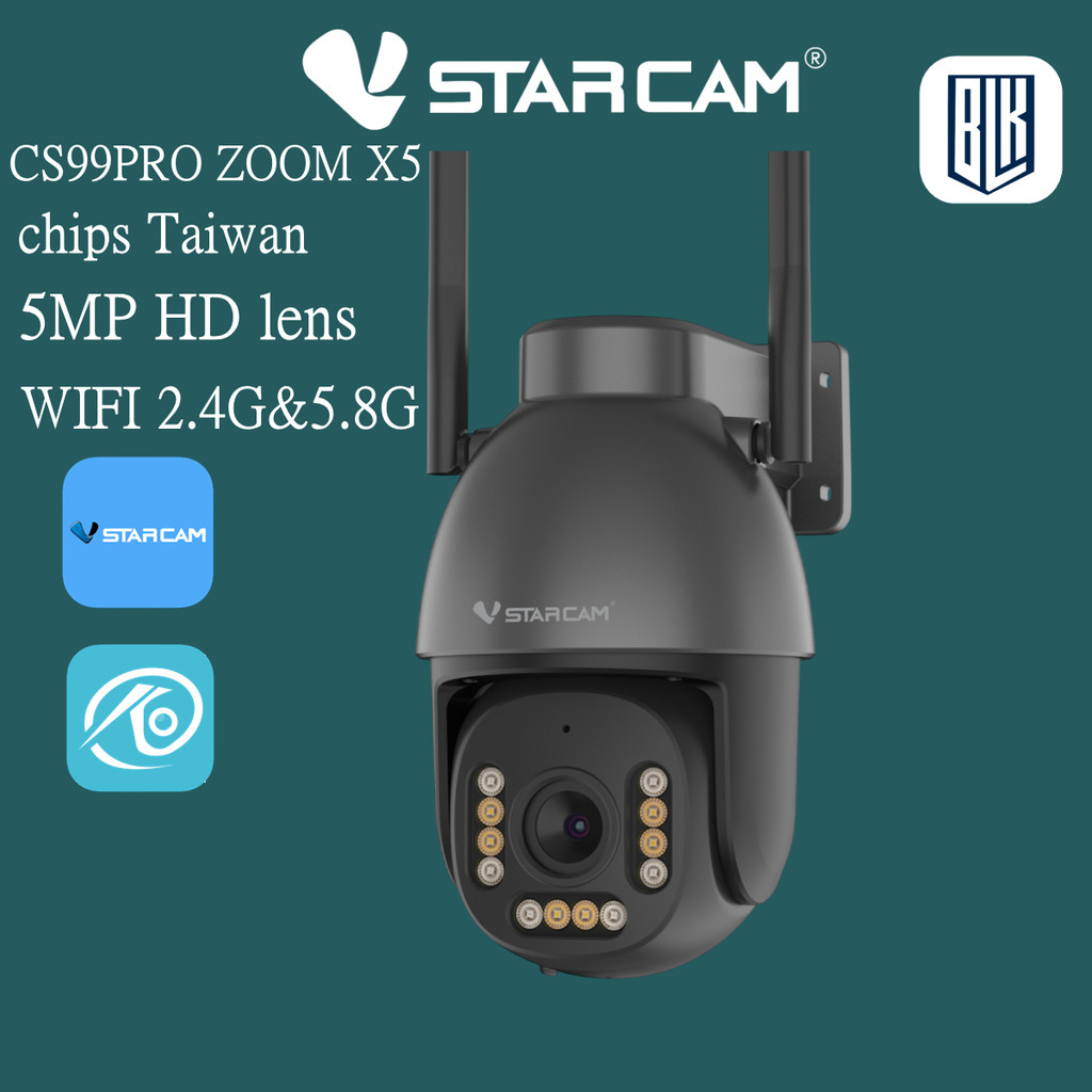 VSTARCAM NEW CS99 PRO ZOOM -X5 5.0MP ( ซูม 5 เท่า) Outdoor ความละเอียด 5MP WIFI 5Gกล้องวงจรปิด ...