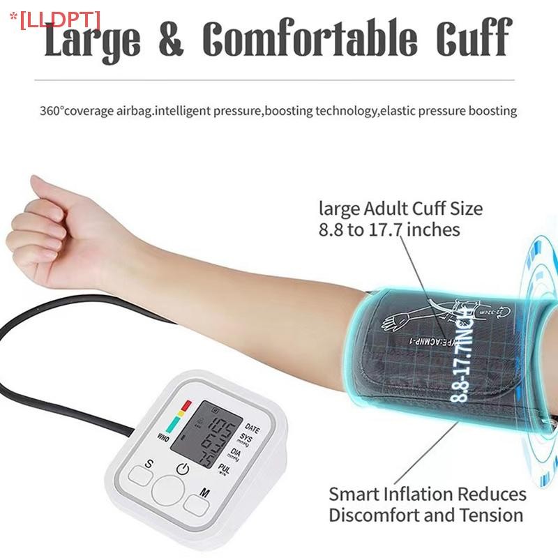 [LLDPT] English Voice Digital Arm Blood Pressure Meter Cuff Medical ...