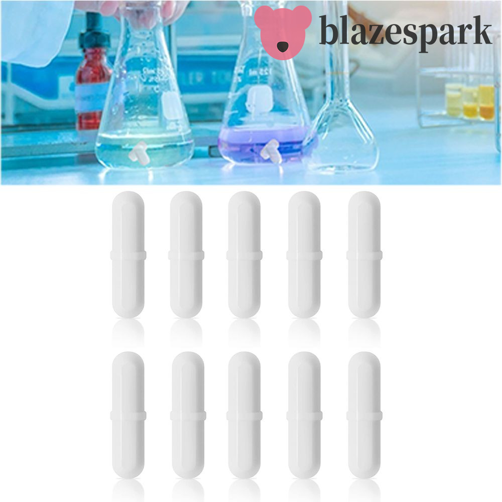 BLAZESPARK 10 ชิ้น Magnetic Stirrer Mixer, PTFE 6-15 มม.บาร์กวนแม่เหล็ก,ผัดแผ่นบาร์หลายขนาดทรง ...