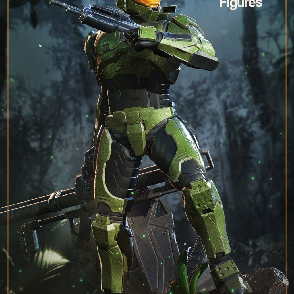 GK White Model Master Chief John-117 โมเดลการพิมพ์ 3 มิติความแม่นยําสูง ...