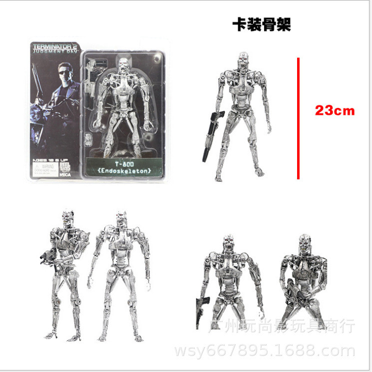 NECA Terminator Movie Series T800 Card-mounted Frame 7Flexible Joints ...