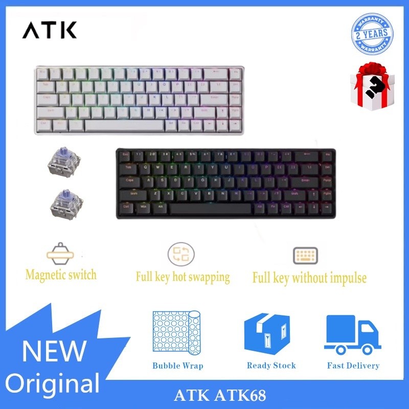 ATK ATK68 Esports Magnetic Axis Keyboard Single Mode PBT Transparent ...