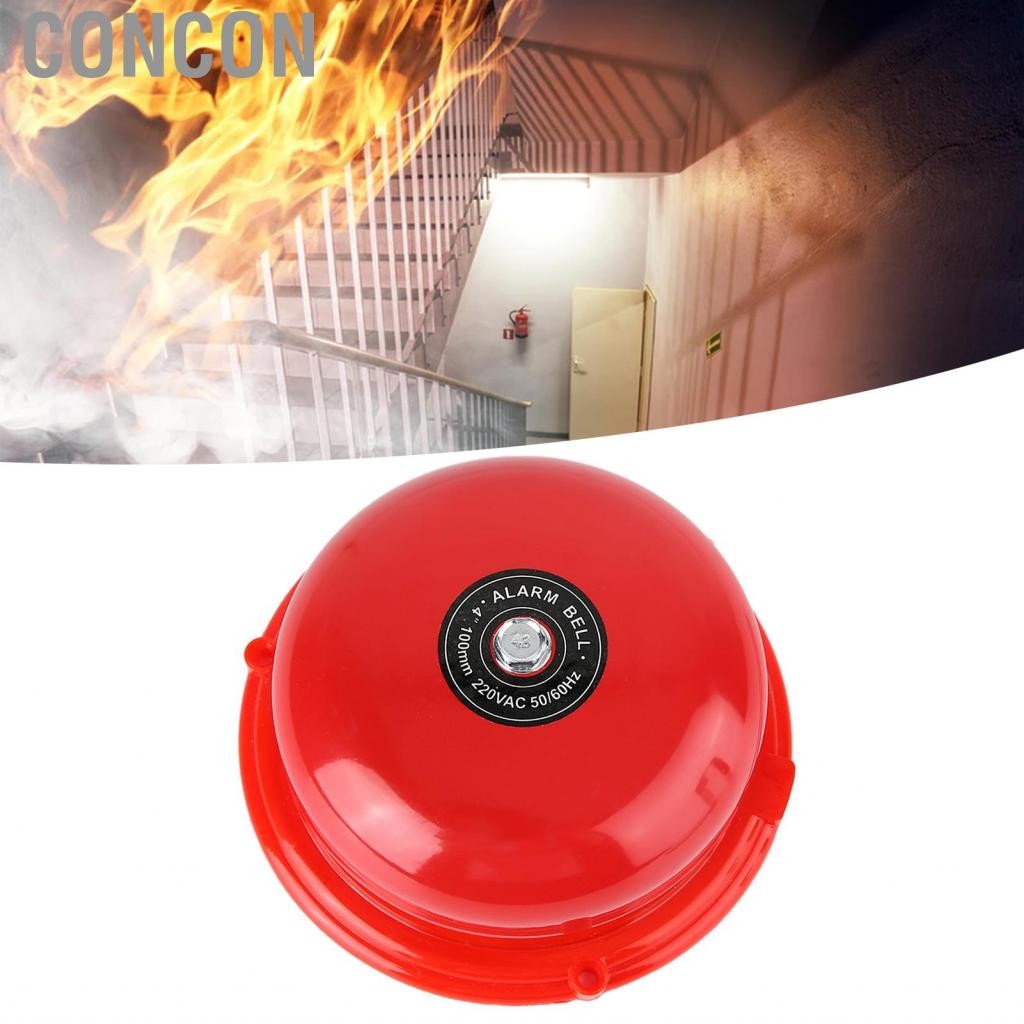 Concon ระฆังไฟ Concon-th 100db 4 นิ้วสัญญาณเตือนความปลอดภัยแบบมีสายติดผนังเหมาะสำหรับโรงเรียน ...