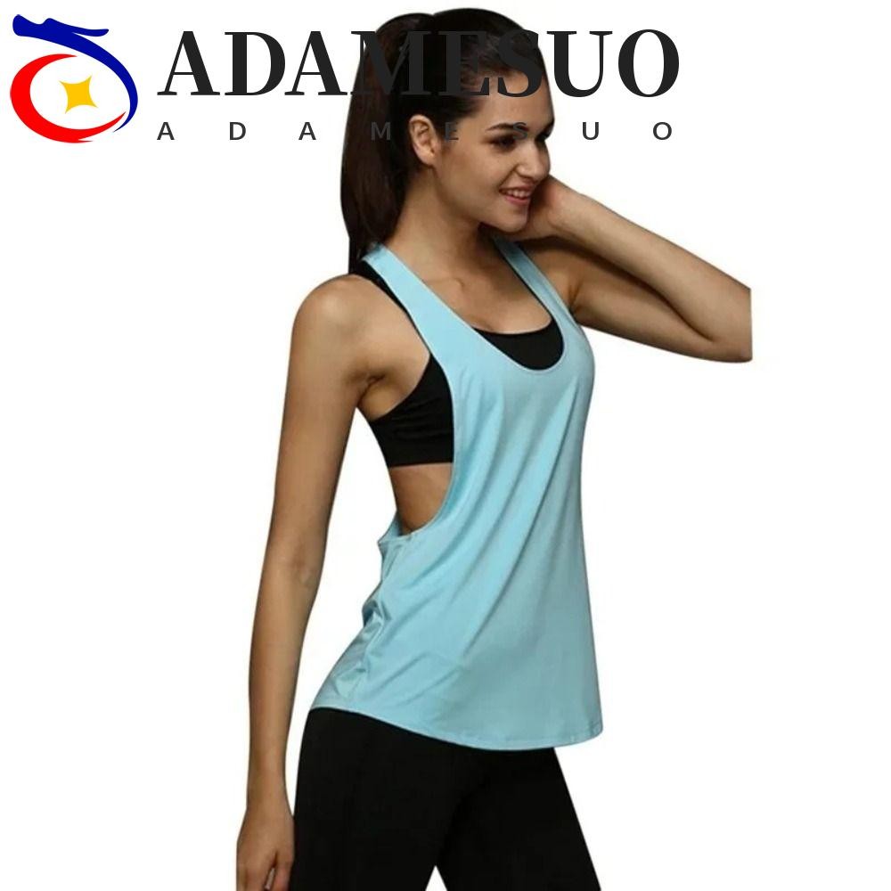 ADAMESUO เสื้อกล้าม, แขนเสื้อรูปตัว T, Casual Slim แห้งเร็วที่มีสีสันวิ่งเสื้อกล้ามโยคะ | Shopee ...