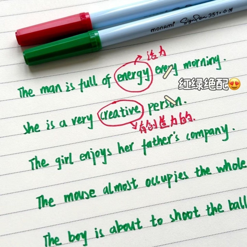 เกาหลี Monami Mami Water Marker ปากกา 0.7 Nib การเรียนรู้ลายเซ็น Hook ...