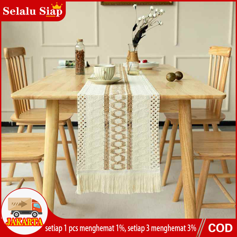 Aesthetic Long Table Runner / ผ้าปูโต๊ะ วัสดุสไตล์ถักระดับพรีเมียม ...