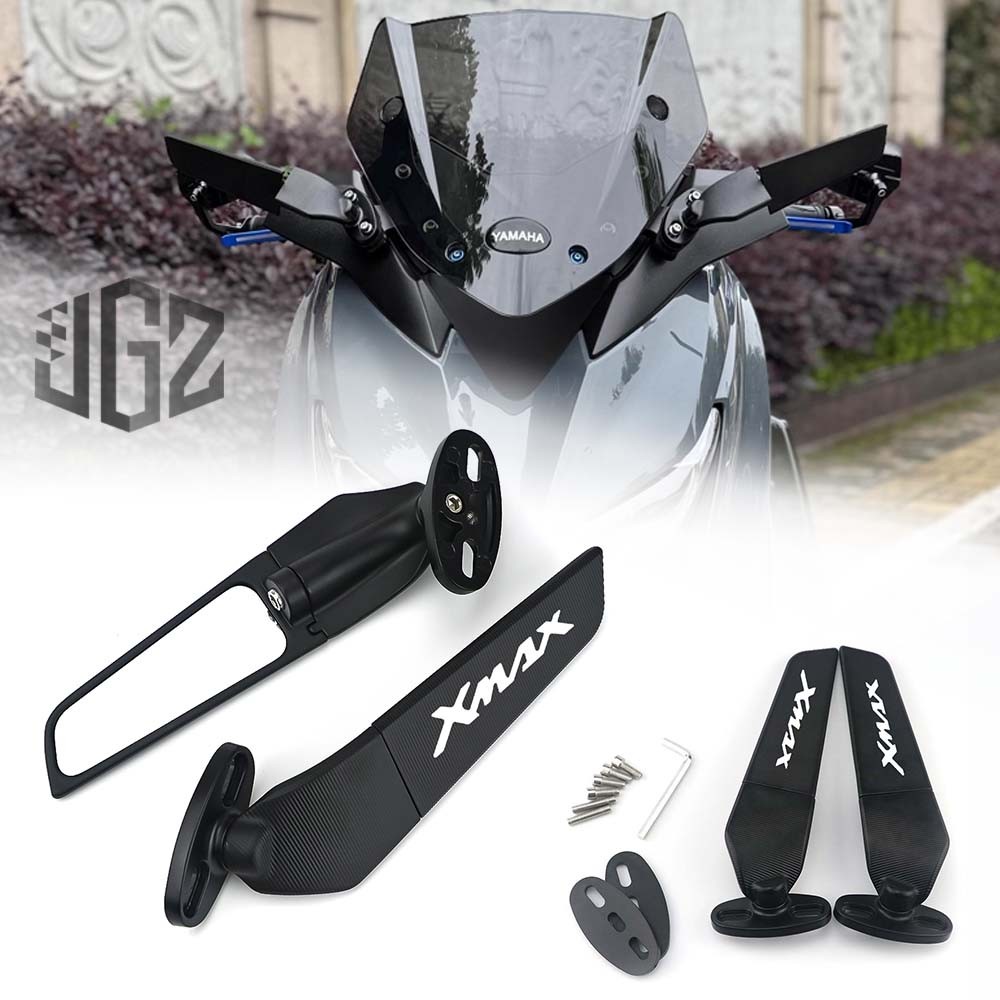 สําหรับ YAMAHA XMAX 300 v1 v2 Winglet กระจกมองข้าง Cermin Sisi Stealth ...