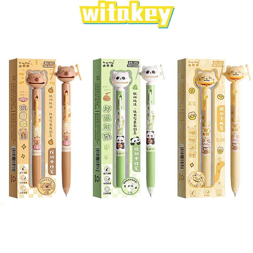 WITAKEY Capybara กดปากกาเจล, 0.5 มม.หมึกสีดํากดประเภทปากกาเป็นกลาง,สร้างสรรค์แห้งเร็วปากกาลูก ...