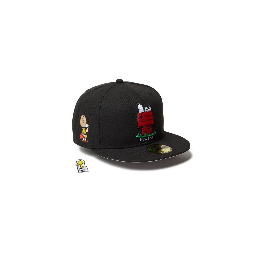 NEW ERA x PEANUTS 59Fifty Snoopy Woodstock Pins Black Unused | Shopee ...