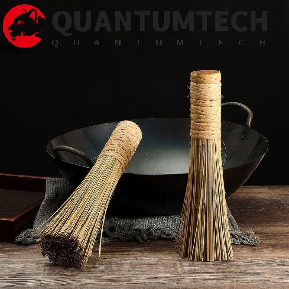 QUANTUMTECH Wok Brush Handmade Bamboo ทนทานเครื่องตัดจานแบบดั้งเดิม | Shopee Thailand