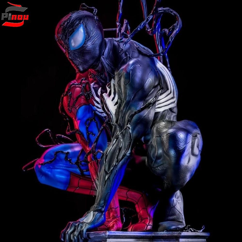 PINOU Action Figure ของเล่น, Spider-Man & Venom Symbiote สะสมตัวเลข,รูป ...