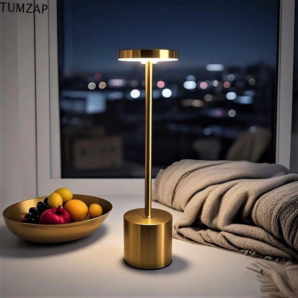 TUMZAP โคมไฟตั้งโต๊ะ LED, Stepless Dimming USB ชาร์จ Touch Sensor โคมไฟ ...
